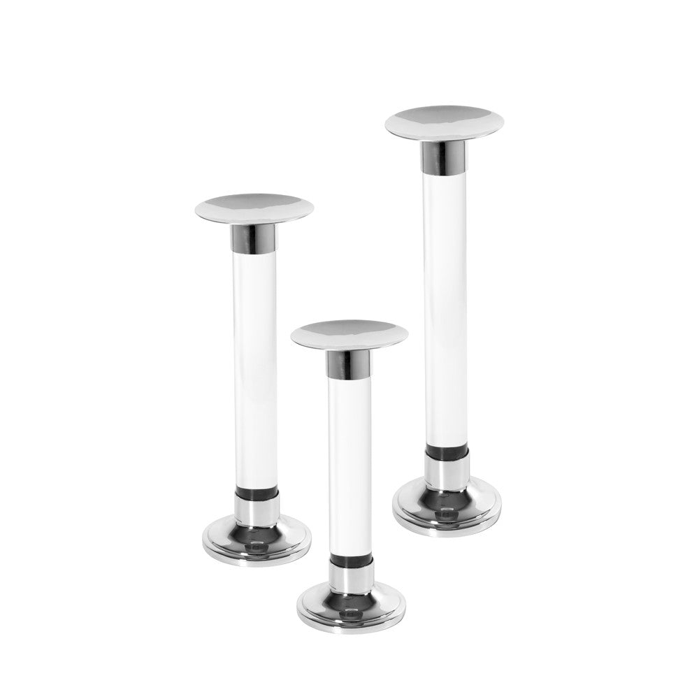 XC-7561 ABC Acrylic Candle Holders, Nickel, – Xcella