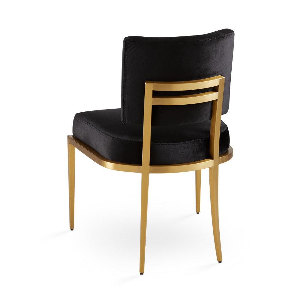 OLIVER Dining Chair GY-DC-22514A WITHOUT ARMS Black Velvet – Xcella