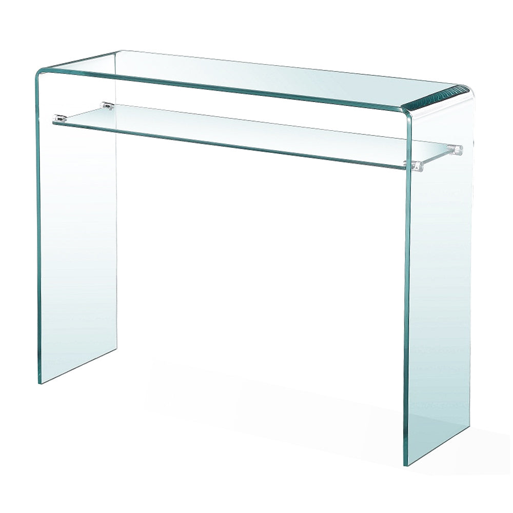 BENT GLASS Console Table GY-S02CST-12 With Shelf – Xcella
