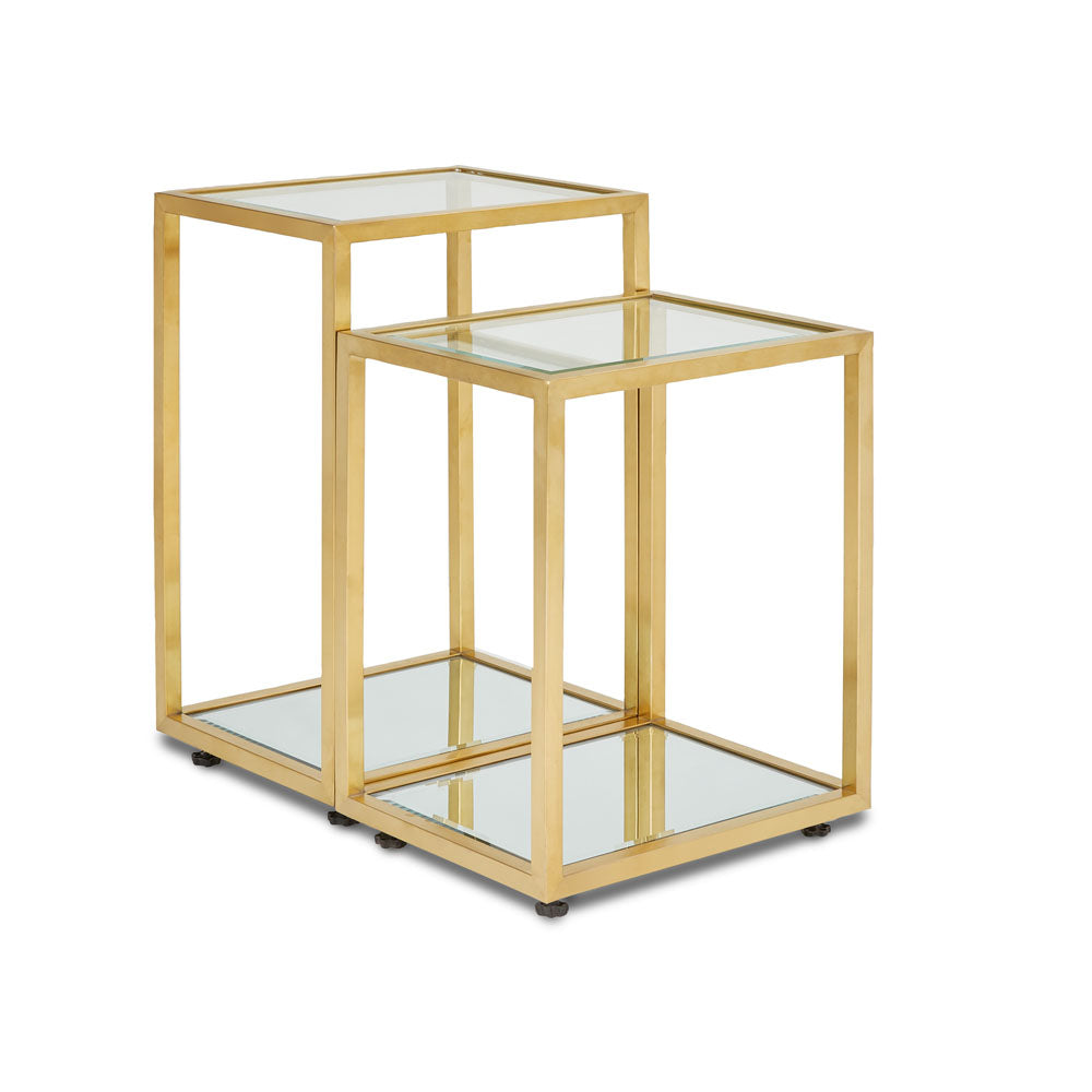 MULTI-LEVEL GY-ET-8166 Polished stainless steel End Table W60*D40*H60C ...