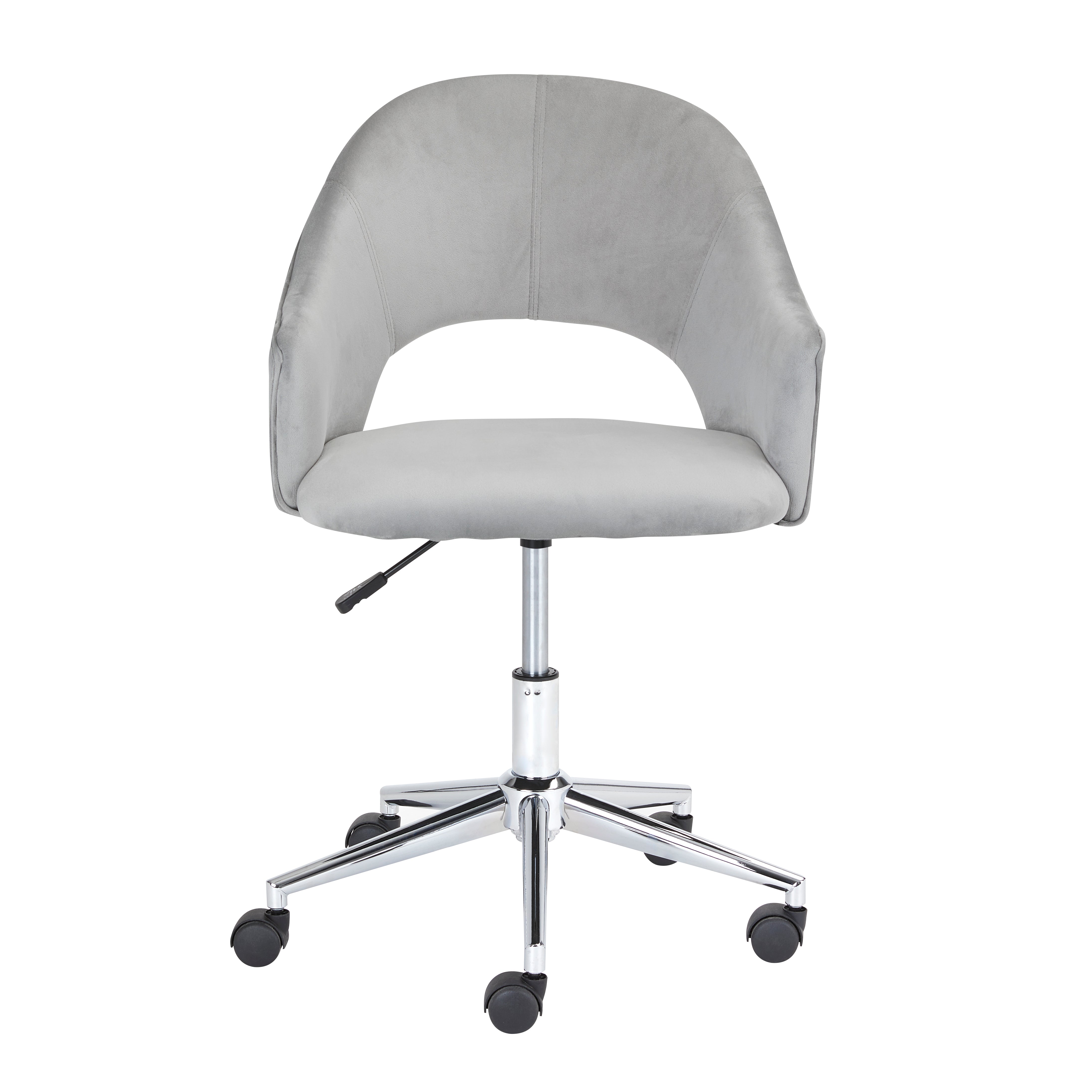 CASTELLE OFFICE CHAIR GY-5026 GREY VELVET – Xcella