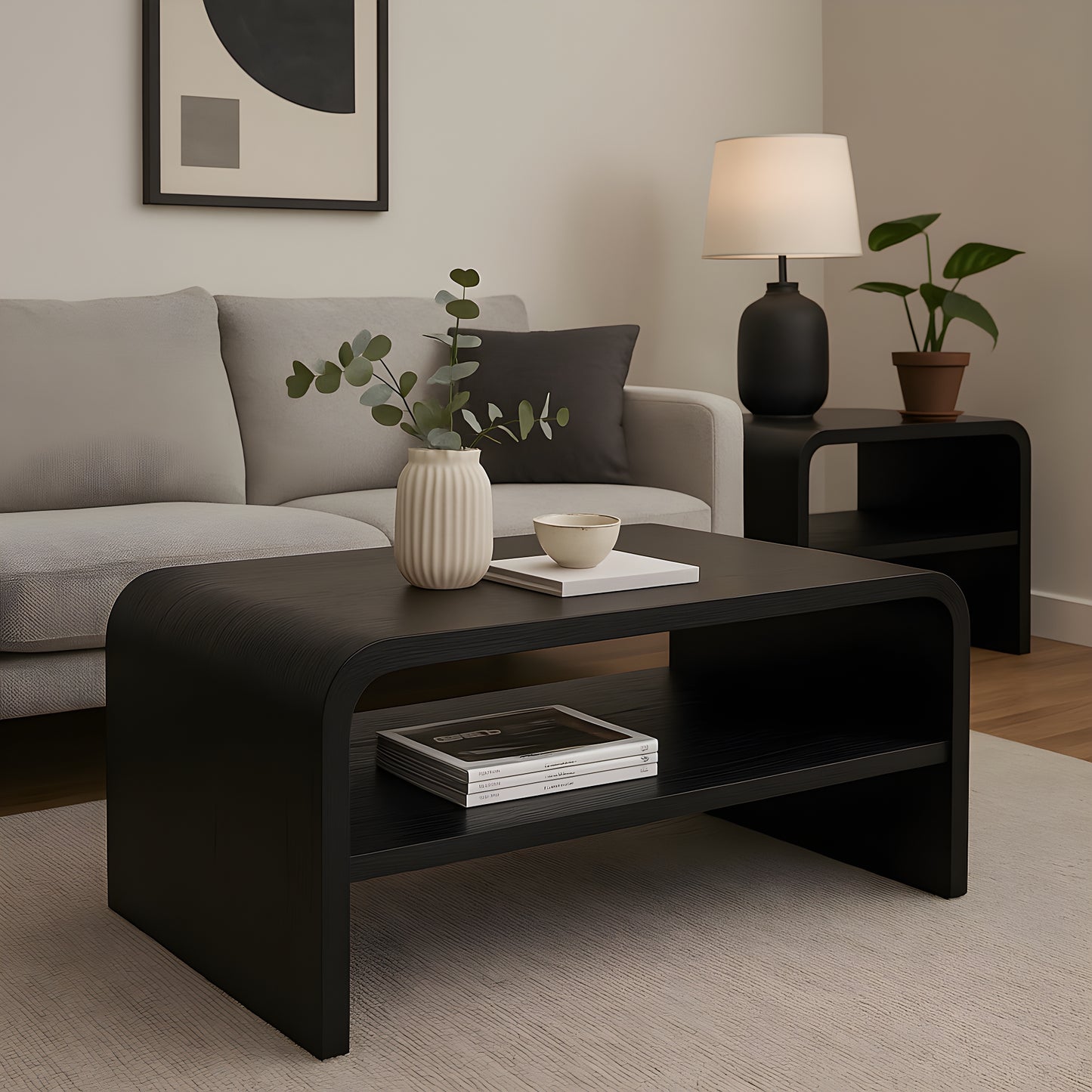 JEFFREY Coffee Table GY-CT-CC03 Black Ash veneer finish – Xcella